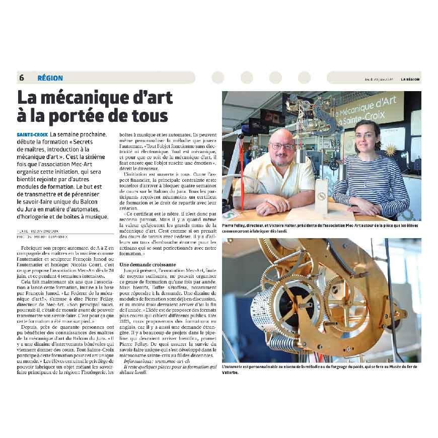 La mécanique d’art à la portée de tous - Formation en Mécanique d'Art ...